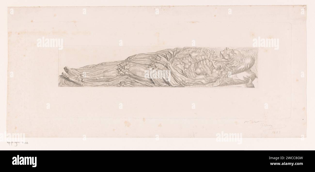 Study into a burial monument for a woman, Louis Joseph Greuse, after ...