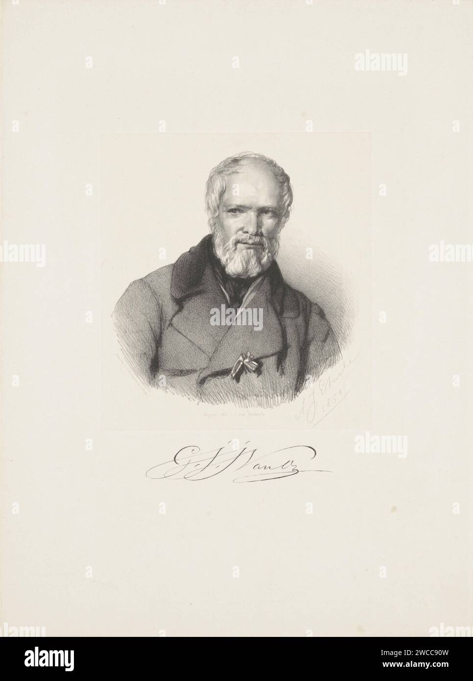 Portrait of Georgius Jacobus Johannes van Os, Adrianus Johannes Ehnle ...