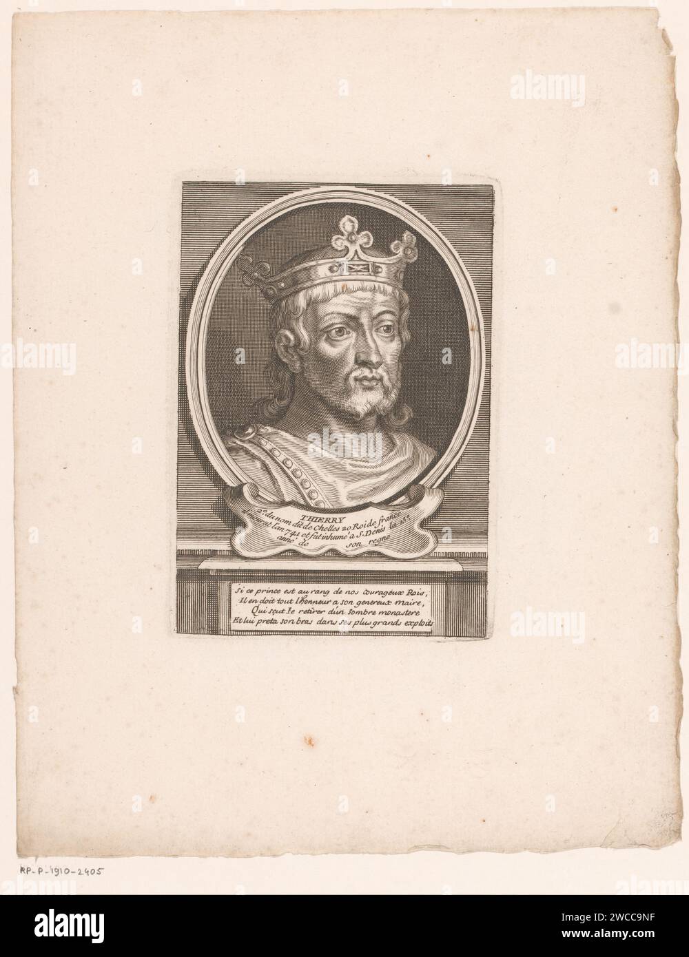 Portrait of King Karel Martel, Etienne Desrochers (attributed to), c ...