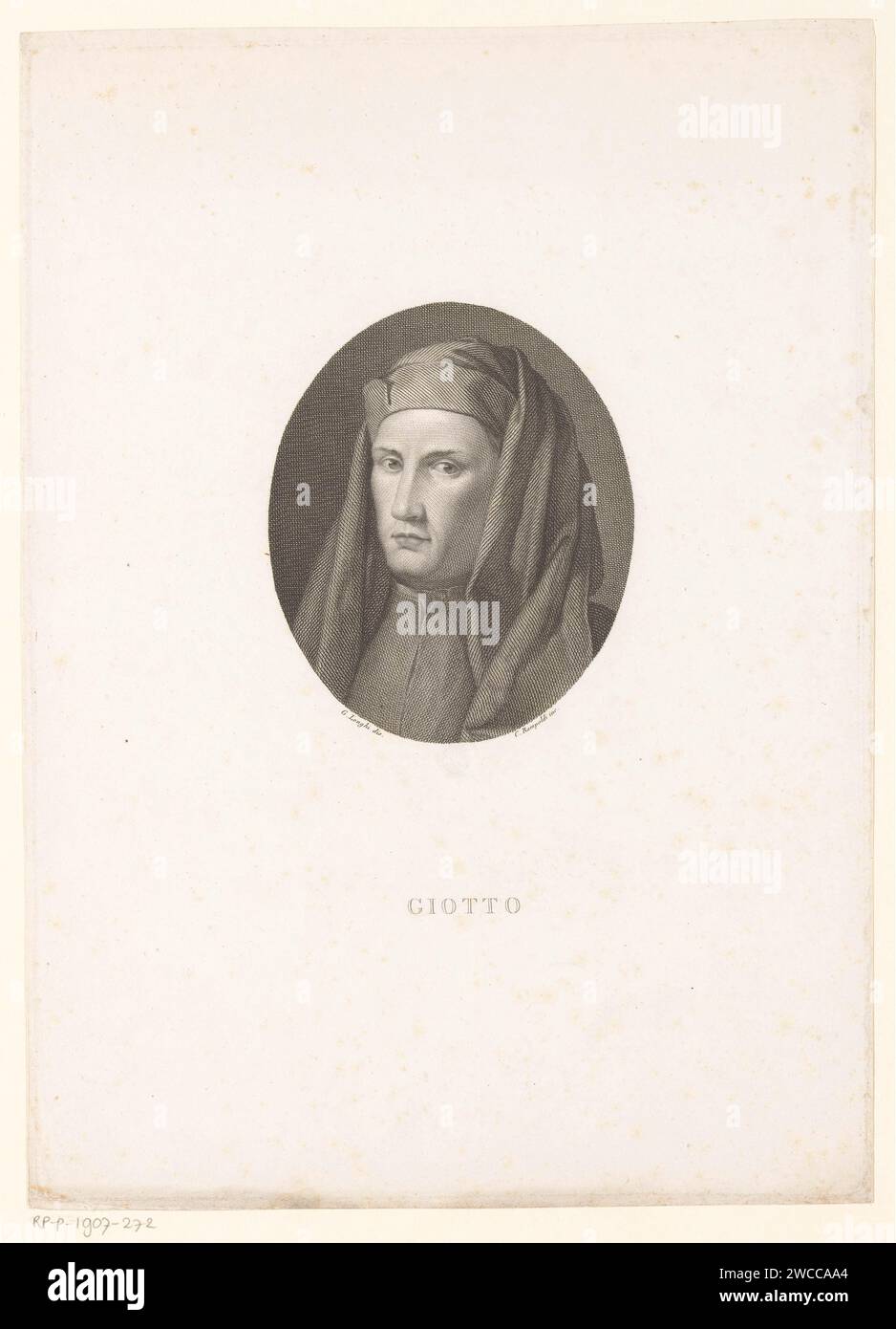 Portret Van Schilder Giotto, Carlo Rampoldi, After Giuseppe Longhi ...