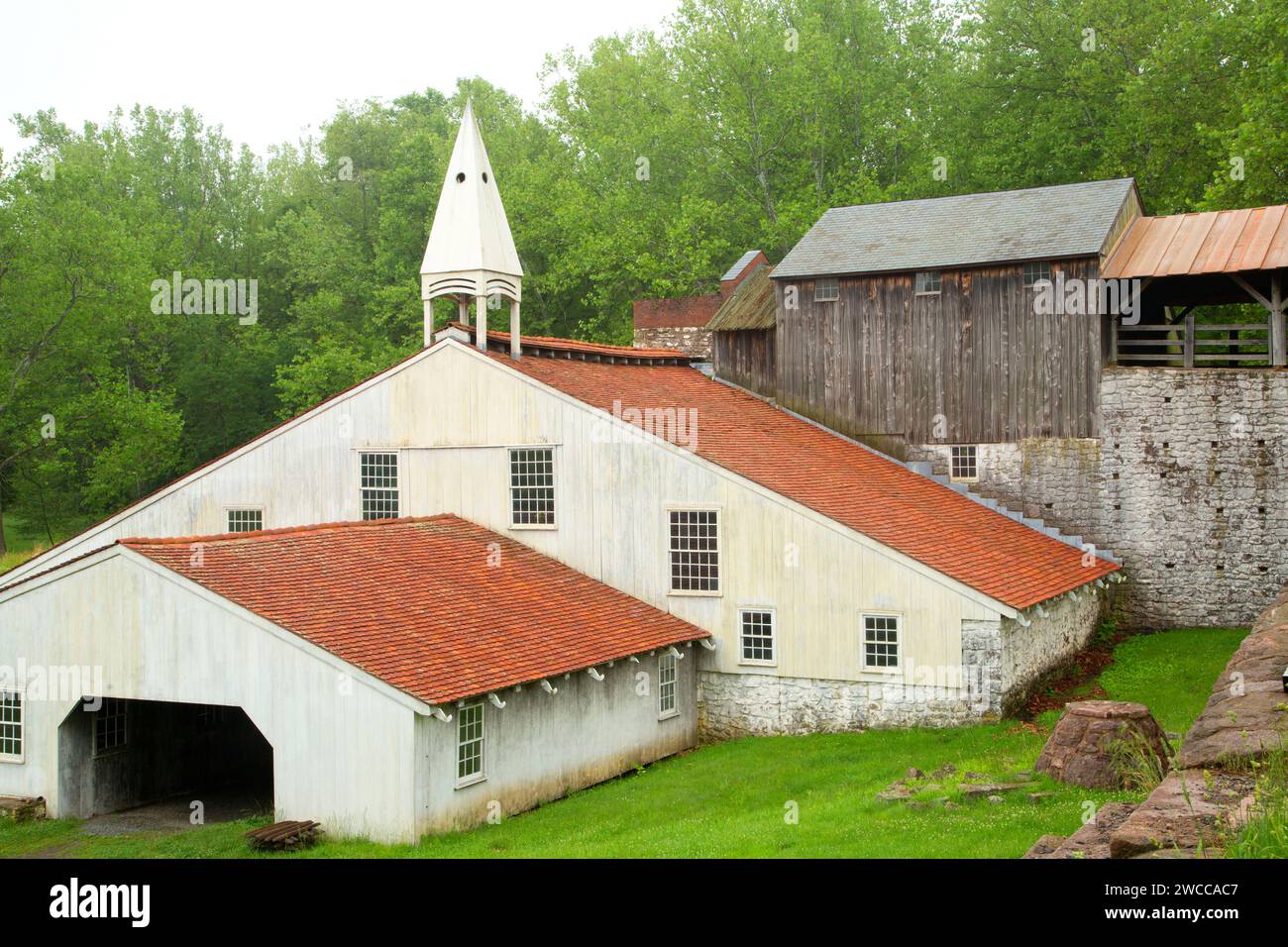 Cast House, Hopewell Furnace National Historic Site, Pennsylvania Stock ...