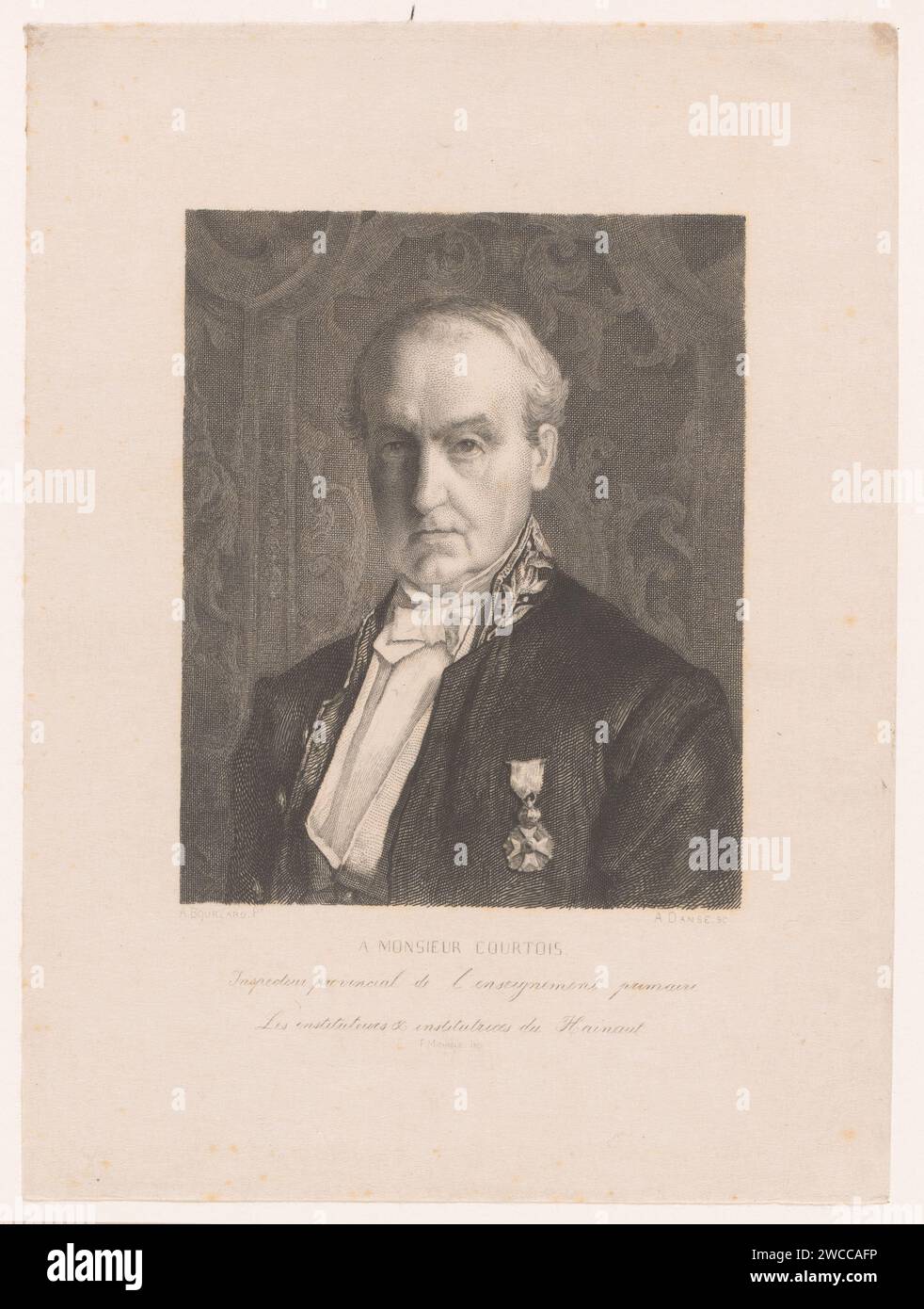 Portrait of Mr. Courtois, Provincial Inspector of Primary Education in ...