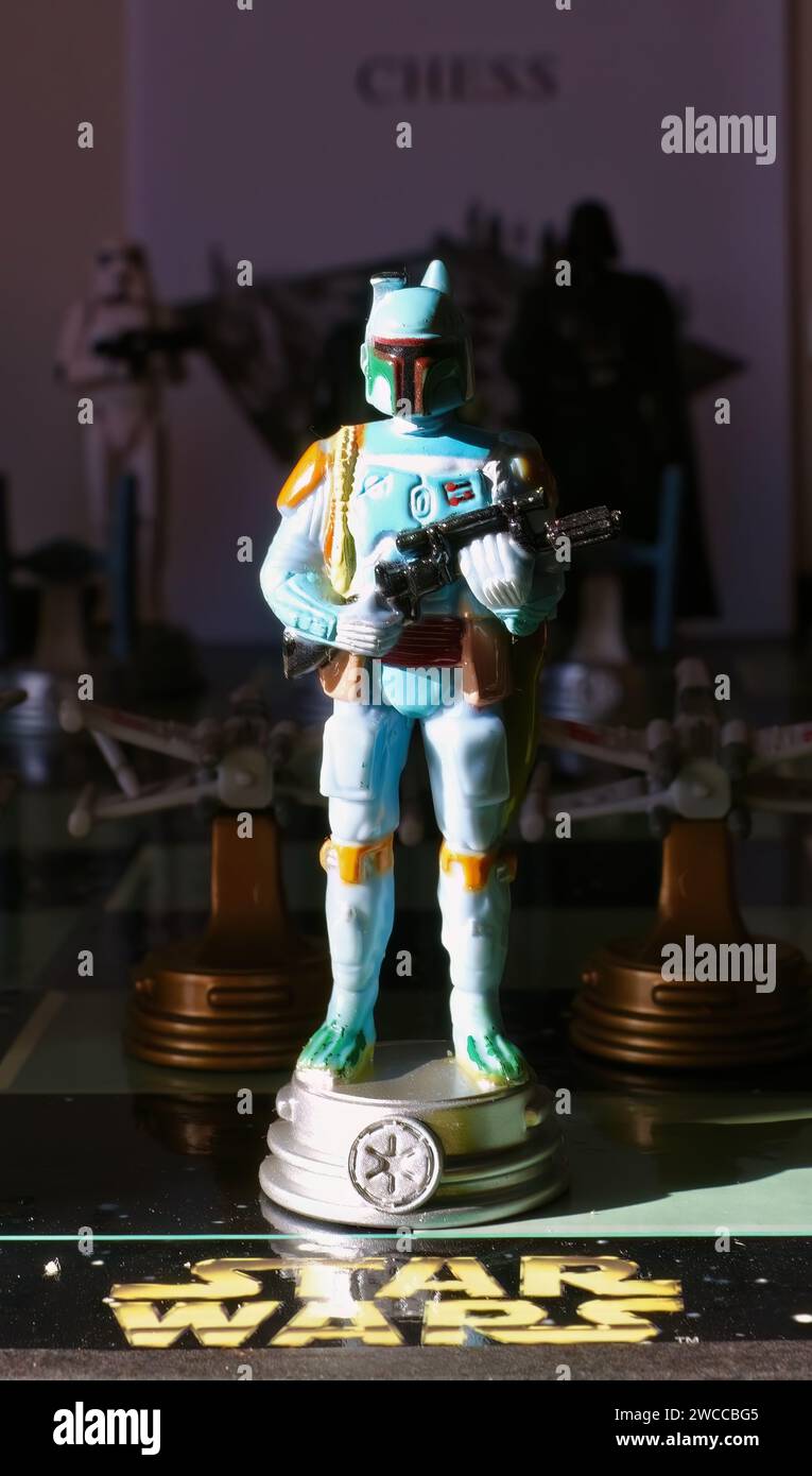 Photo of Boba Fett bounty hunter character chess piece from a Vintage ...