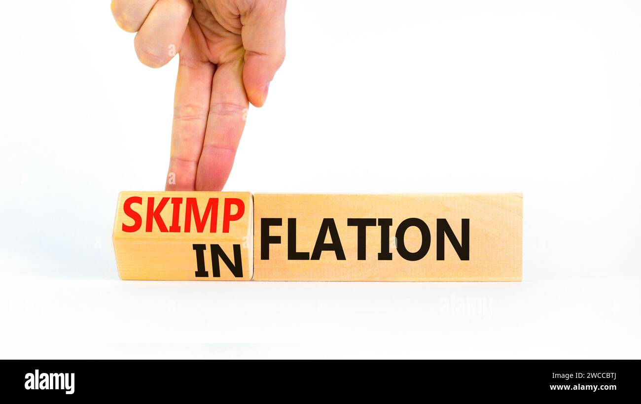 Inflation or skimpflation symbol. Concept words Inflation Skimpflation ...