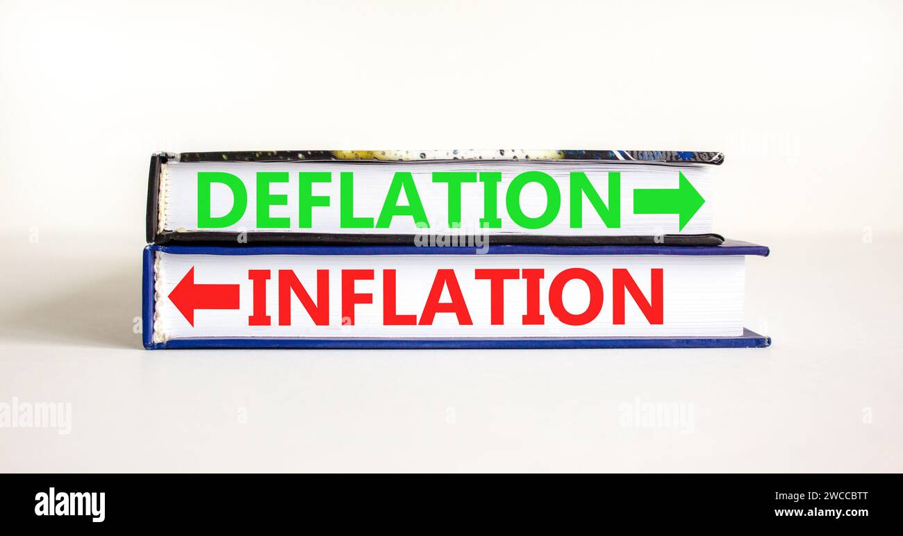 Deflation inflation symbol. Concept word Deflation Inflation on ...