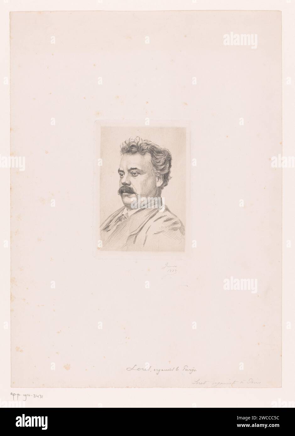 Portret van Clément Loret, Louis Joseph Greuse, 1883 print paper ...