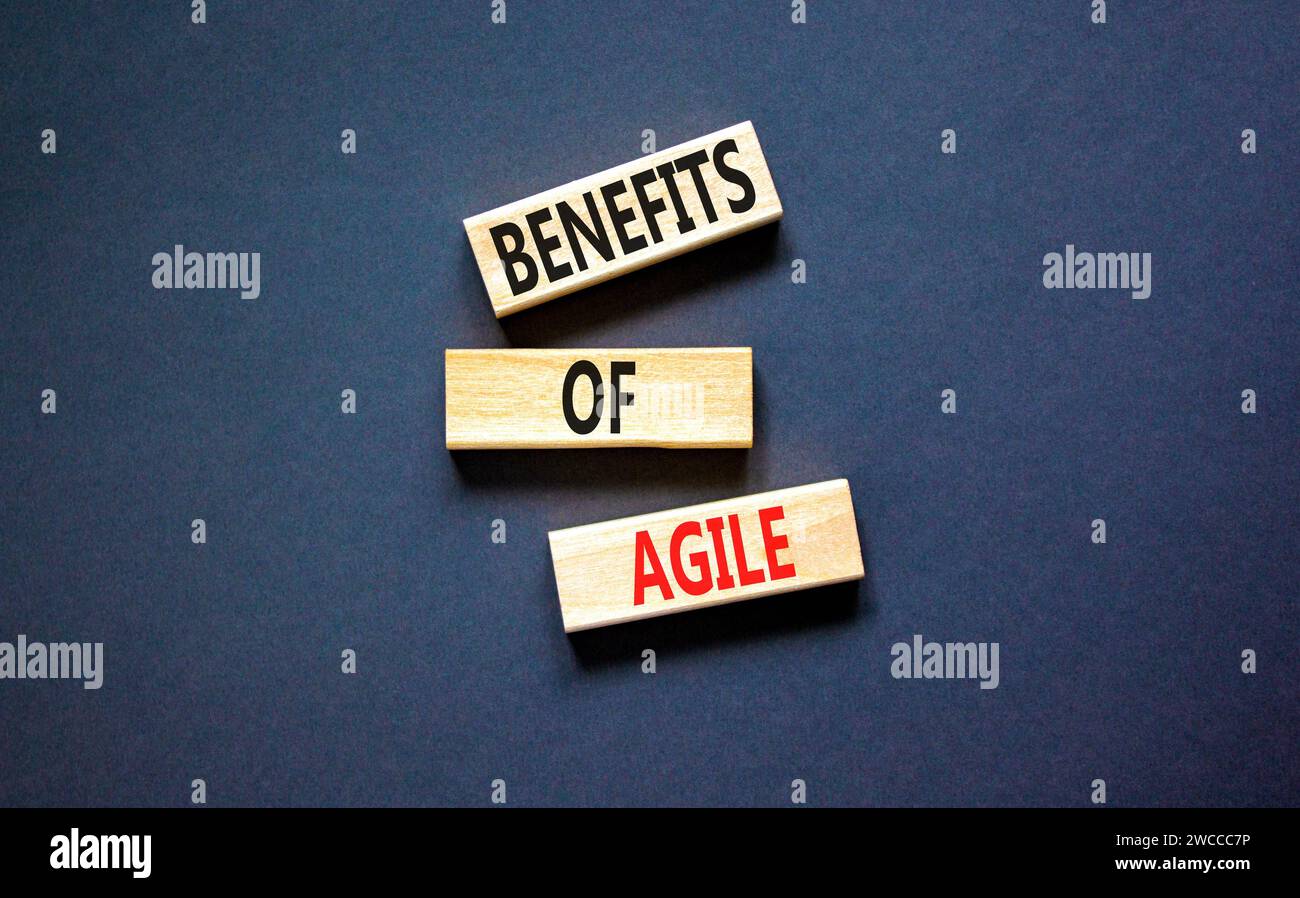 Benefits of agile symbol. Concept words Benefits of agile on beautiful ...