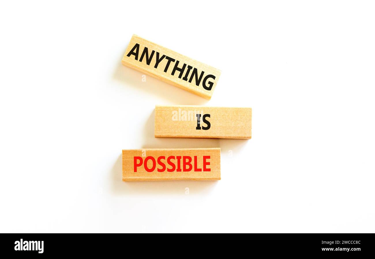 Anything is possible symbol. Concept words Anything is possible on ...
