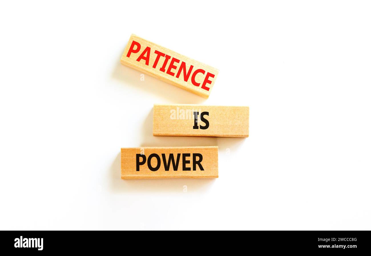 Patience is power symbol. Concept words Patience is power on beautiful ...