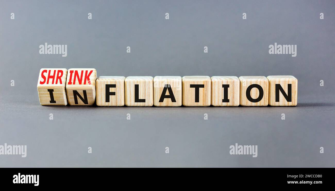 Inflation or shrinkflation symbol. Concept words Inflation ...