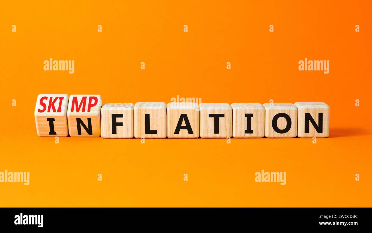 Inflation or skimpflation symbol. Concept words Inflation Skimpflation ...