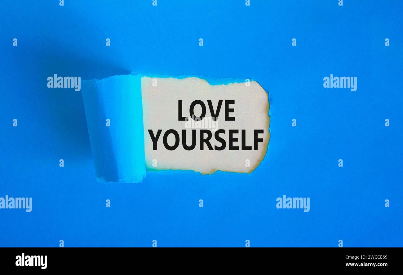 Love yourself symbol. Concept words Love yourself on beautiful white ...
