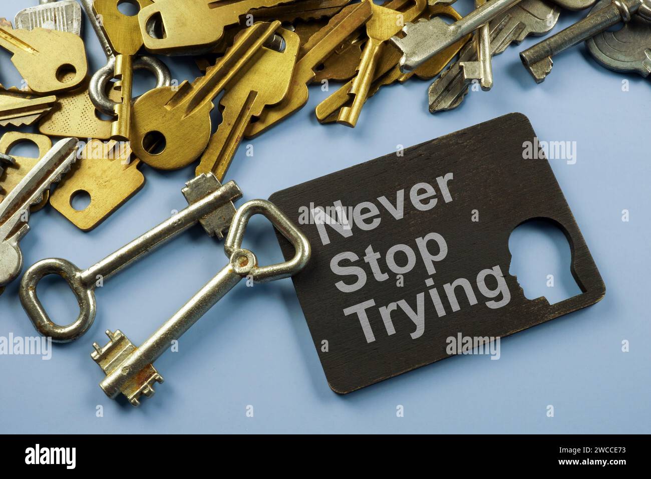 Never stop trying hi-res stock photography and images - Alamy