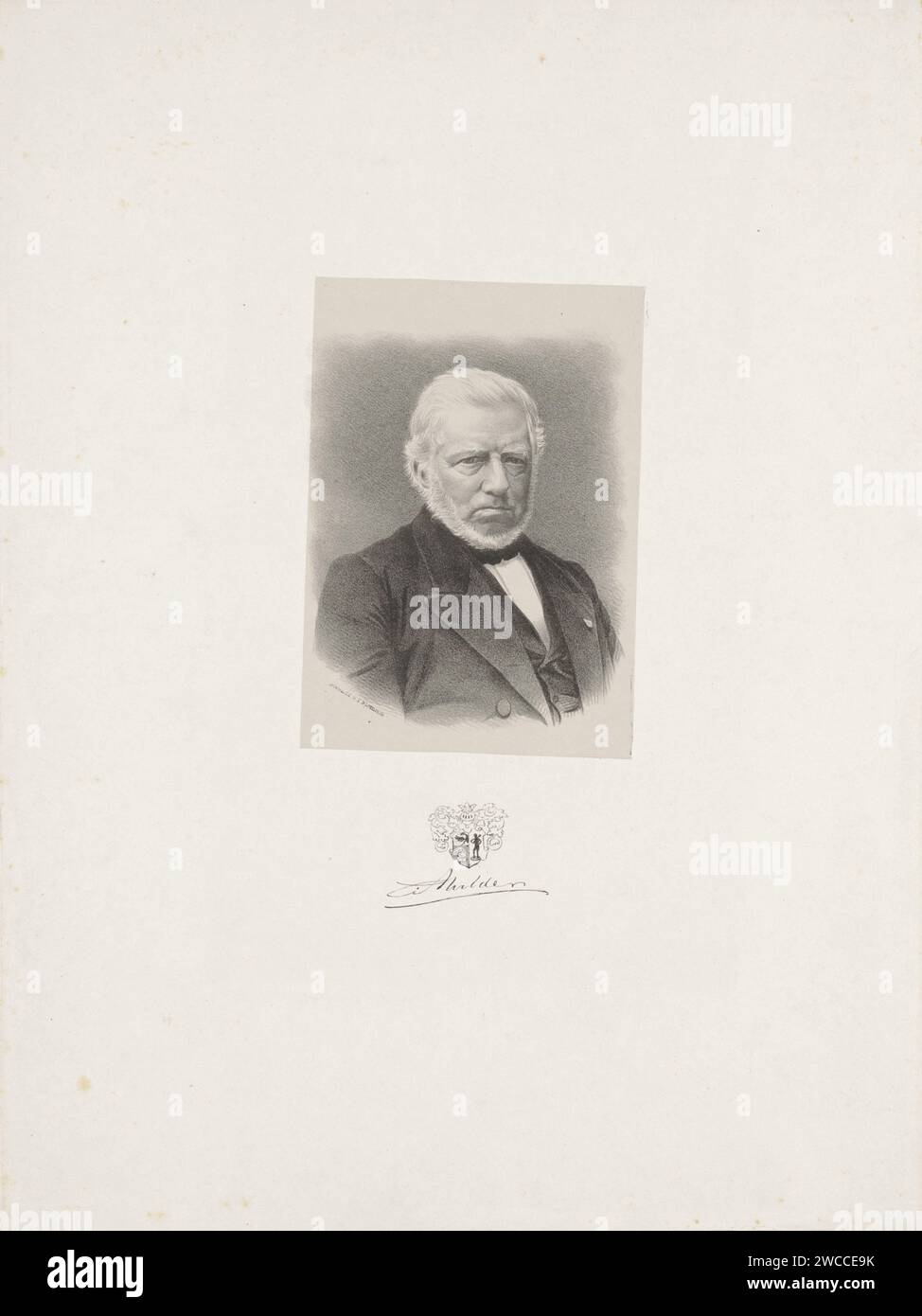 Portrait of A. Mulder, Anonymous, 1842 - 1887 print The portrayed ...