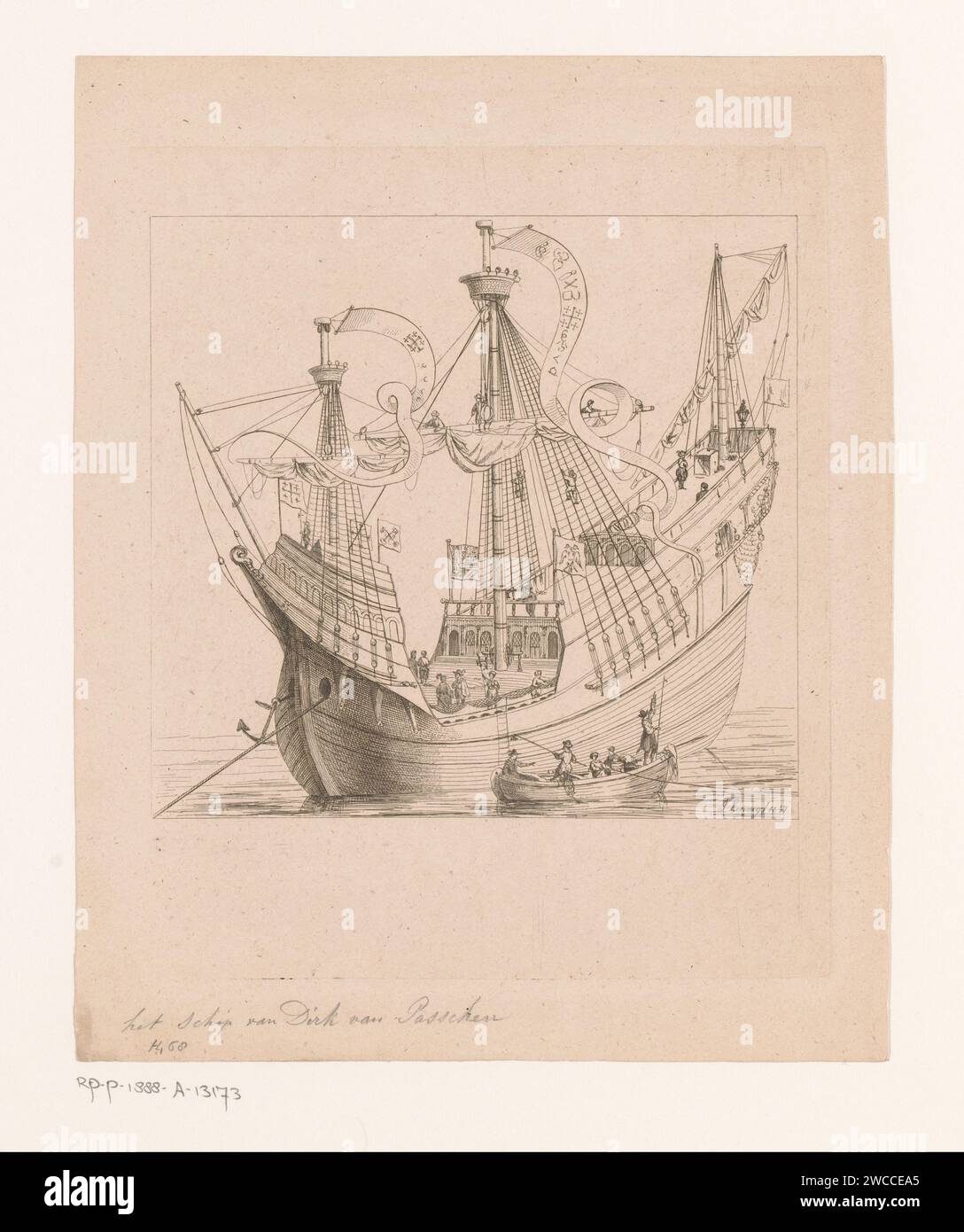 Sailing ship of Dirk van Paeschen, Jean Théodore Joseph Linnig, 1847 ...