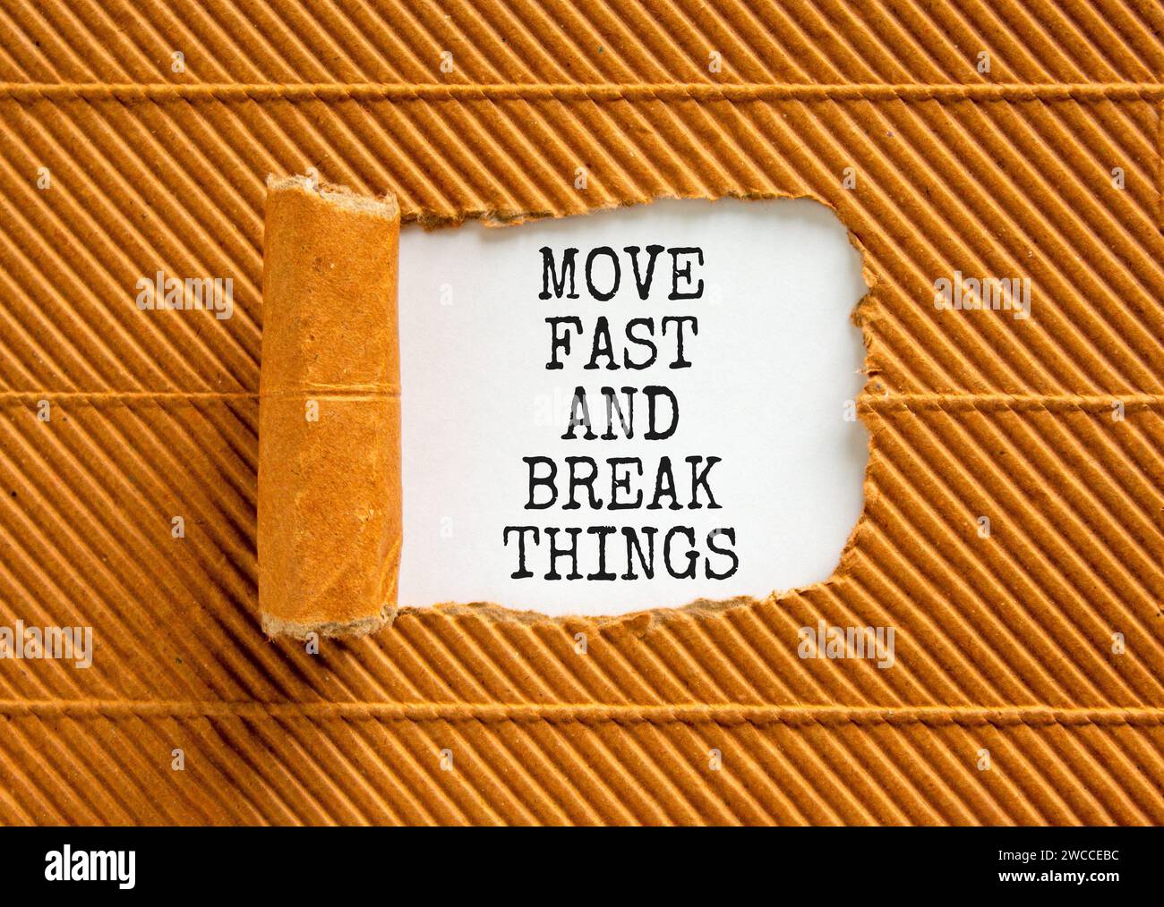 Move fast and break things symbol. Concept words Move fast and break ...