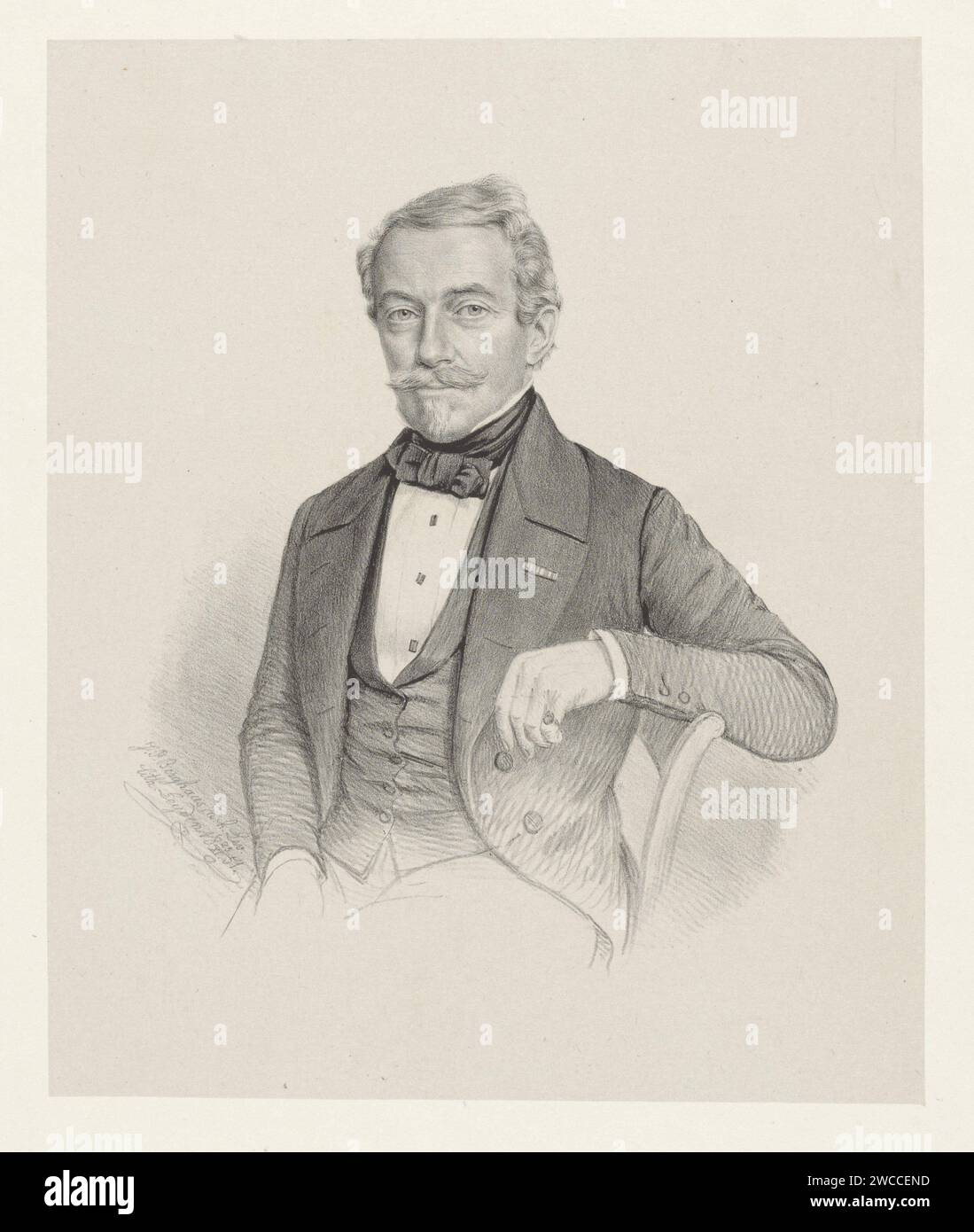 PortraT van C. T. van Meurs, Johann Peter Berghaus, 1851 print The ...