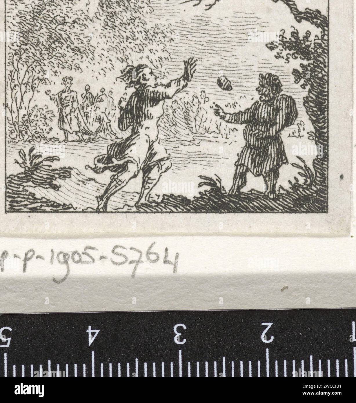 Fable of Aesopus and a virtue, Simon Fokke, 1769 print Aesopus holds ...