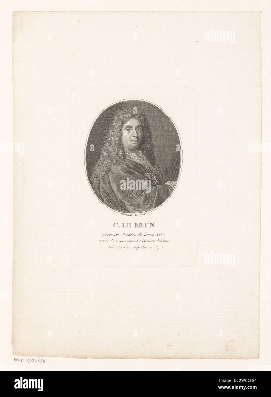 Portret van Charles Le Brun, François Bonneville, 1796 - 1802 print ...