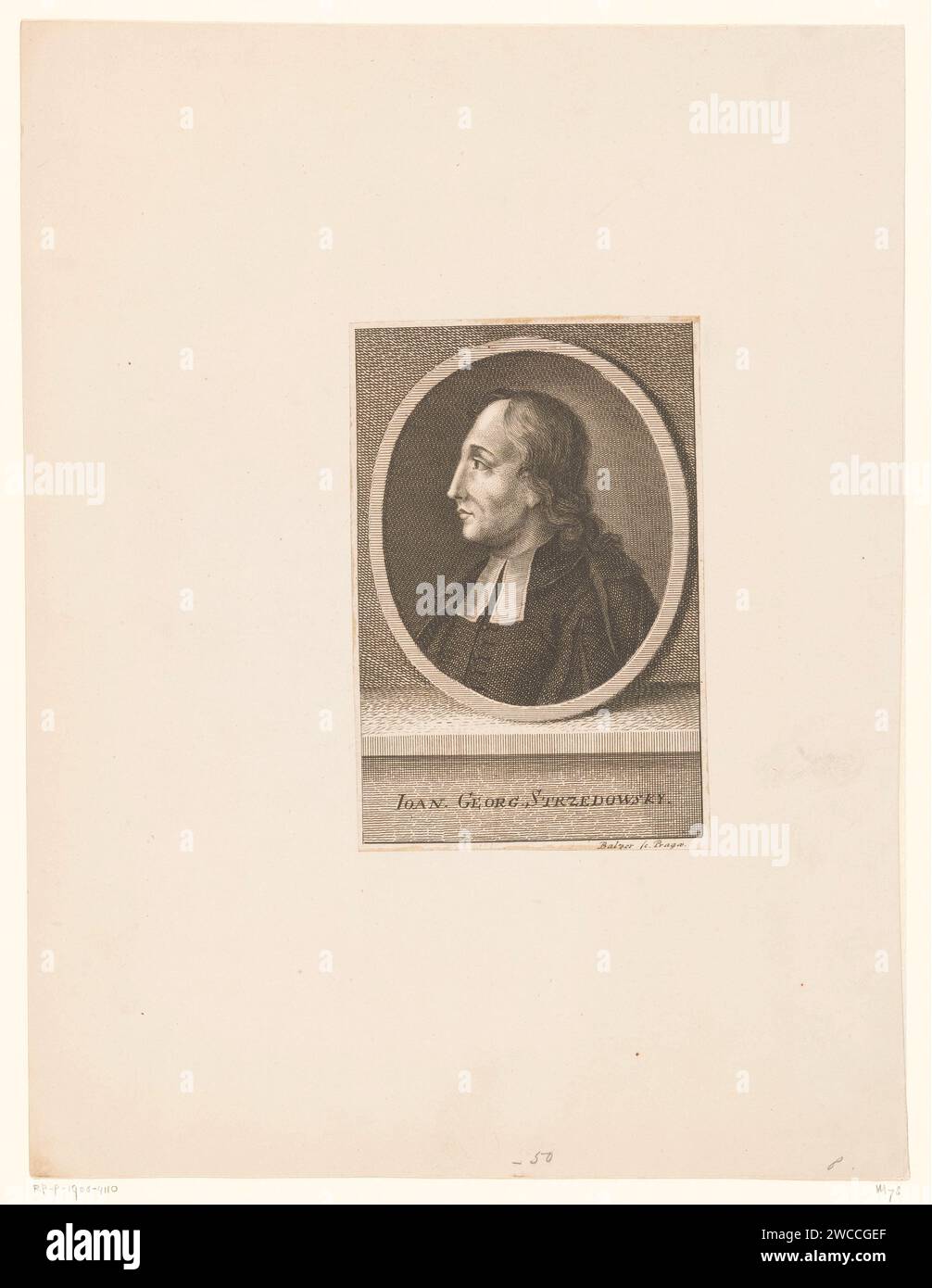 Portrait van Johann Georg Strzedowsky, Jan Balzer, 1746 - 1799 print ...