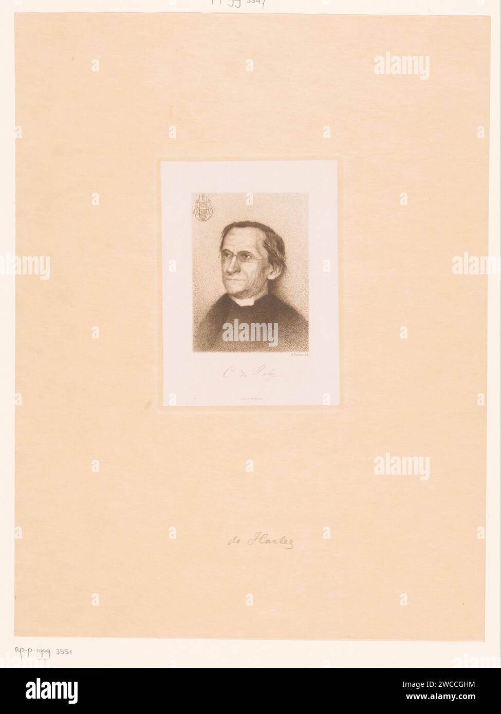 Portret van Charles de Harlez, Auguste Danse, 1895 - 1896 print ...
