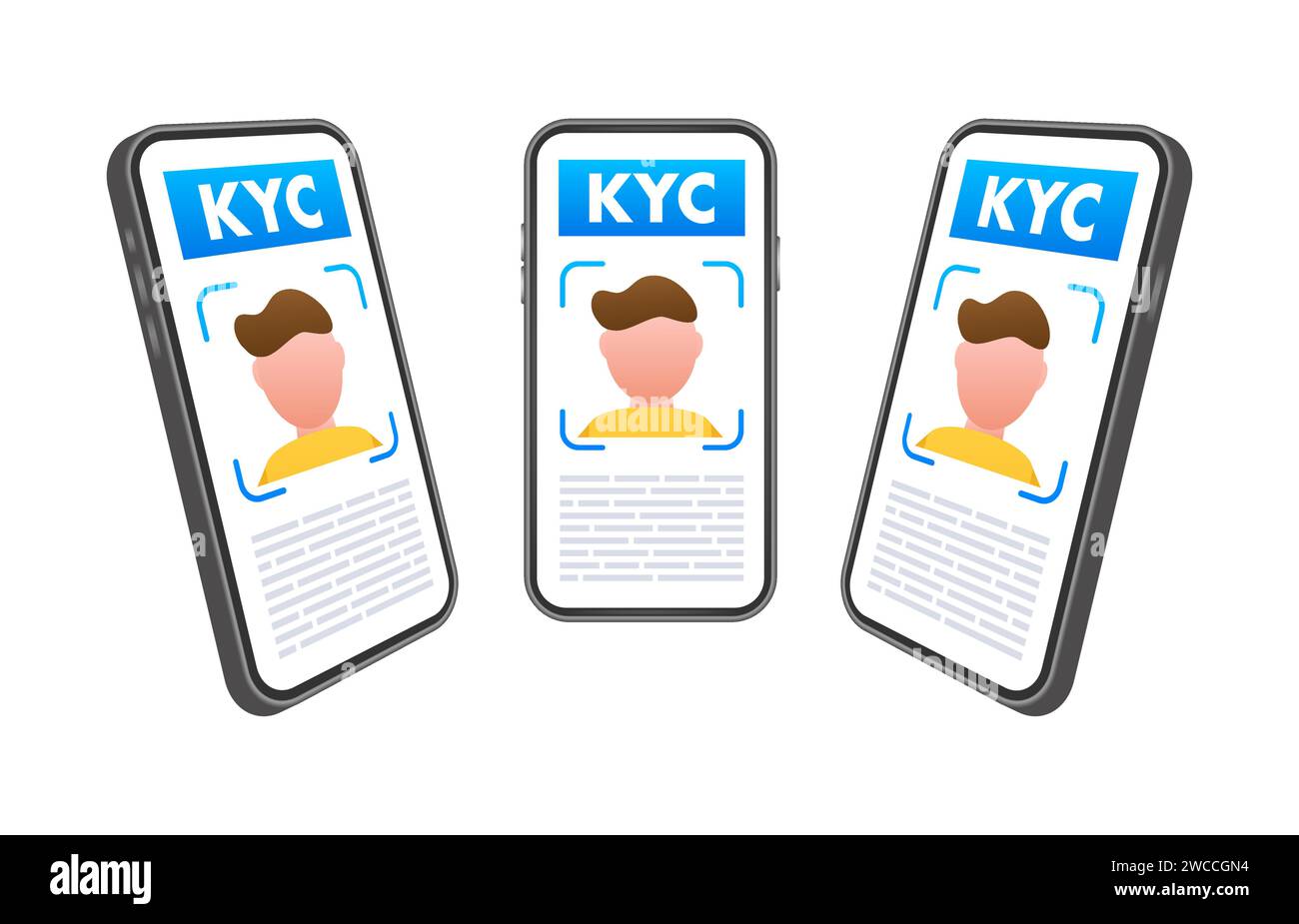 Digital KYC Process on Smartphone with Facial Recognition Technology for User Identity ...