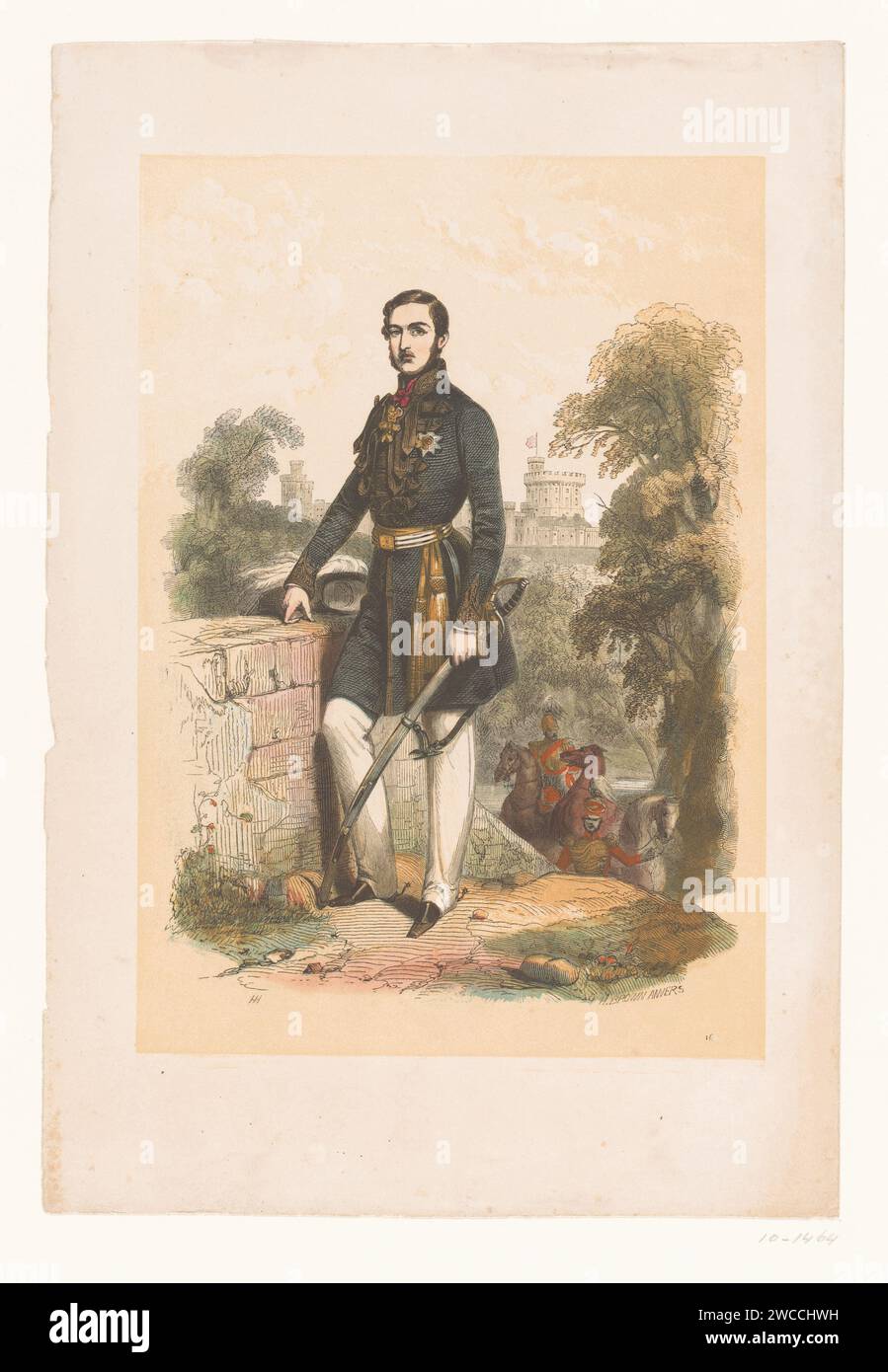 Portrait of Prince Albert in a landscape near a wall, Henry Brown, 1826 ...