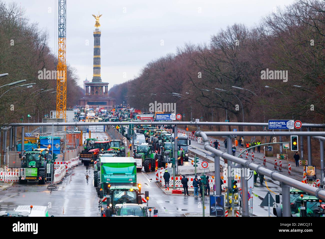 Traktoren Bauernprotest, Bauernproteste, am 15.01.2024 in Berlin ...