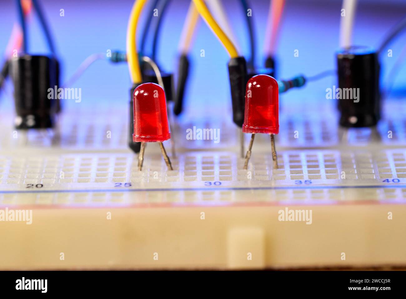Breadboard electrical elements on wooden hi-res stock photography and ...