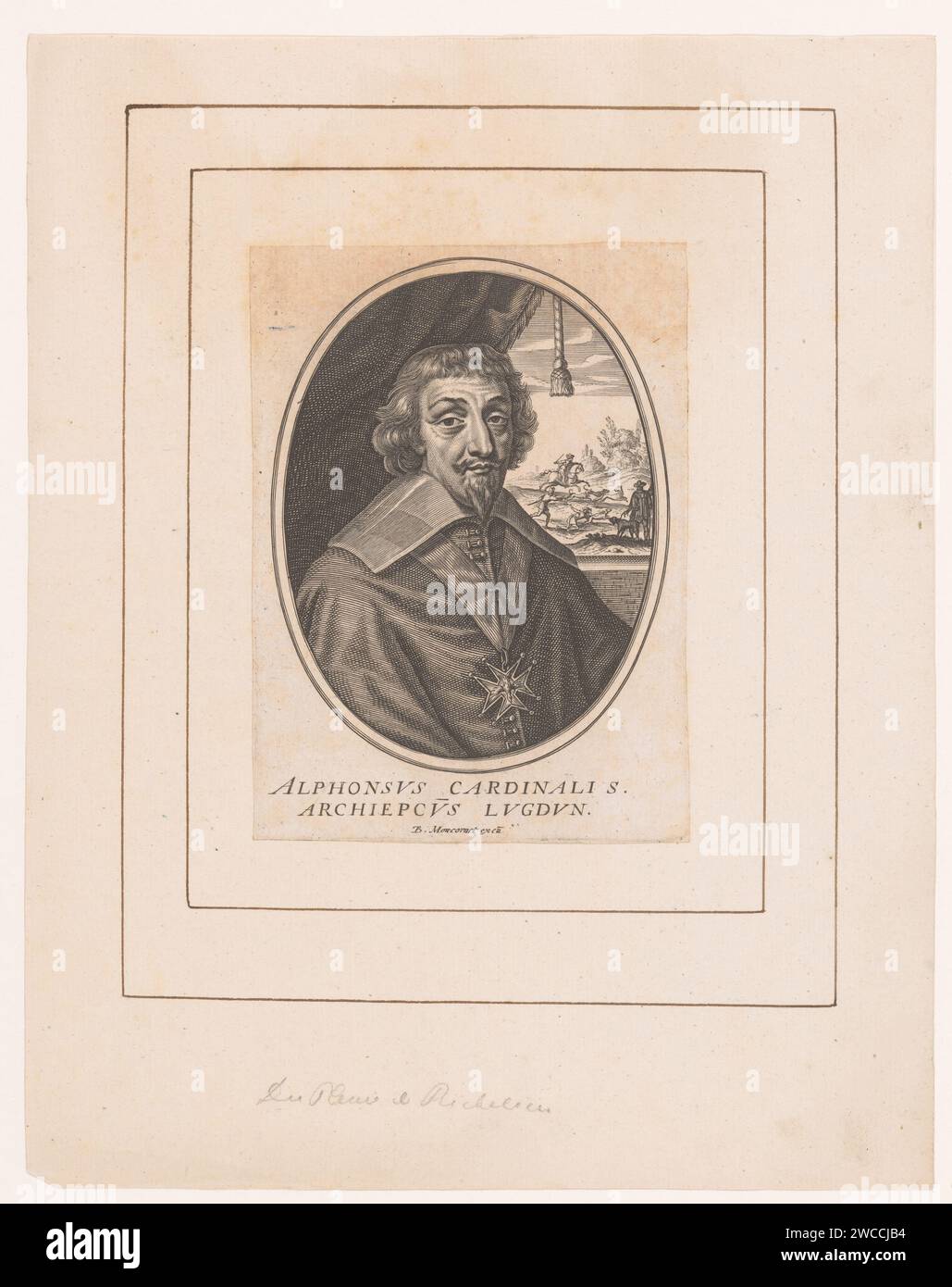 Portret van Alphonse -Louis du Plessis de Richelieu, Anonymous ...