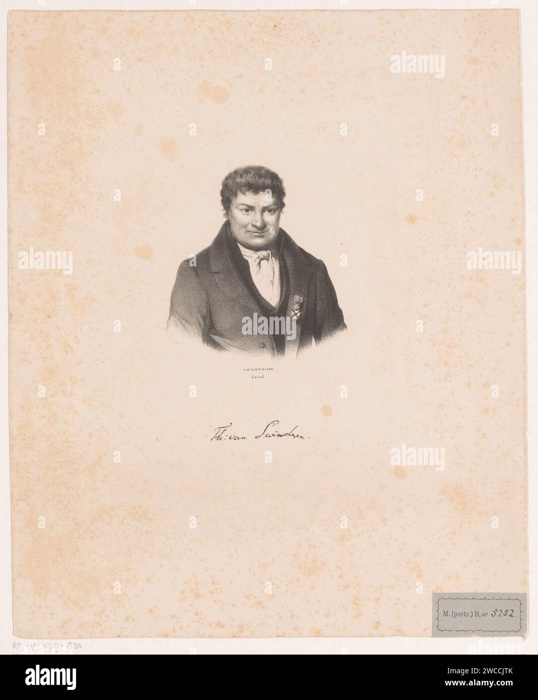 Portrait of Theodorus van Swinderen, Carel Christiaan Antony Last, 1843 ...