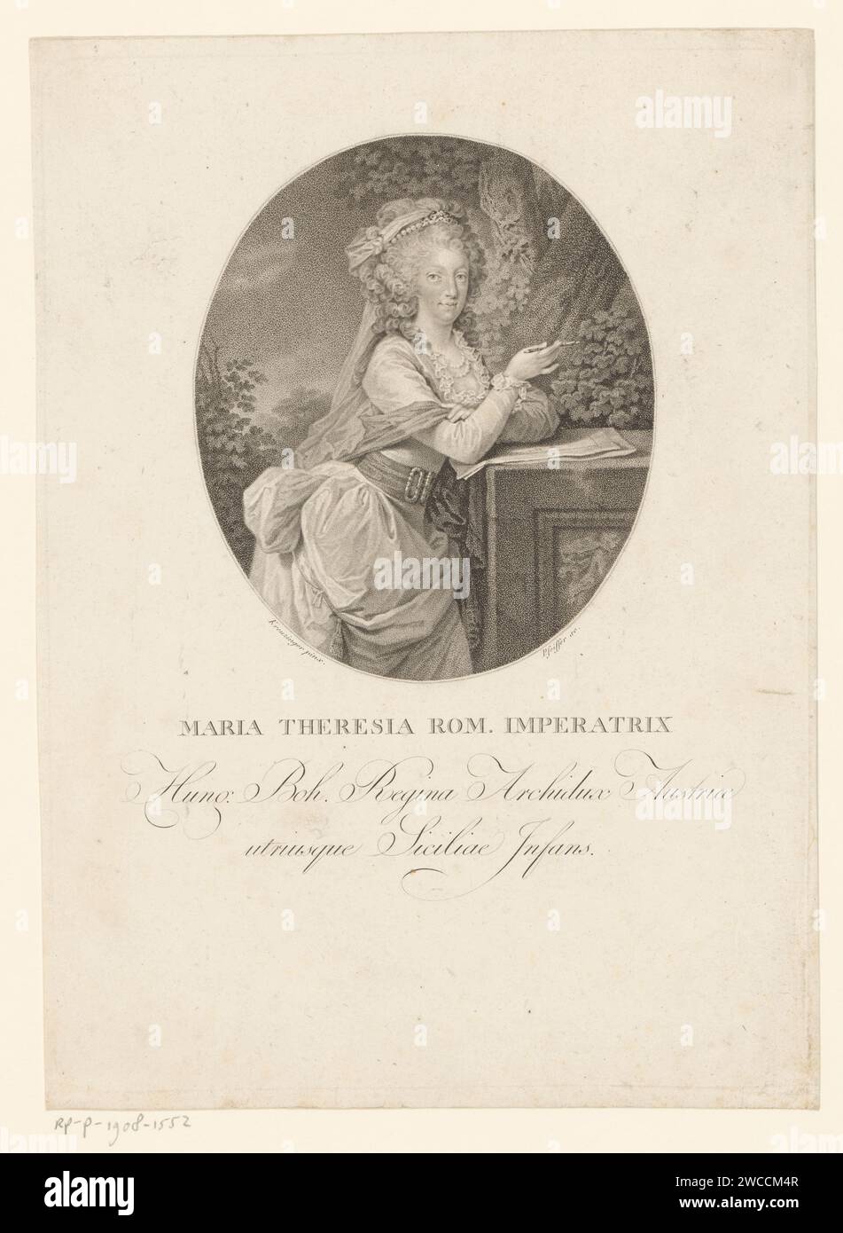 Portrait of Maria Theresia, Roman -German Keizerin, Carl Hermann ...