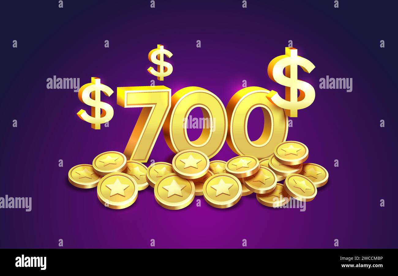 Cash back 700 dollar Percentage golden coins, financial save off ...