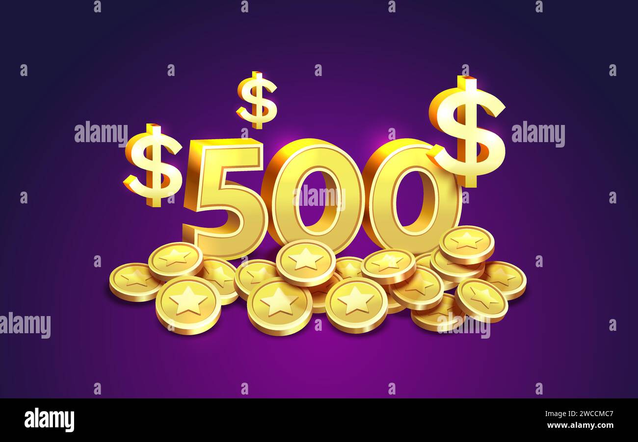 Cash back 500 dollar Percentage golden coins, financial save off ...