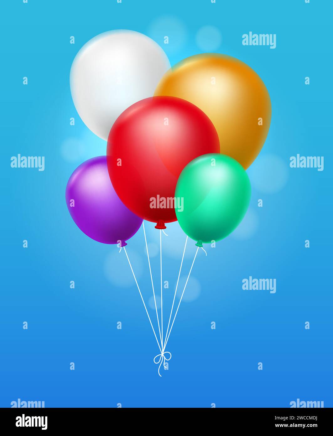 Helium balloons fly sky Stock Vector Images - Alamy