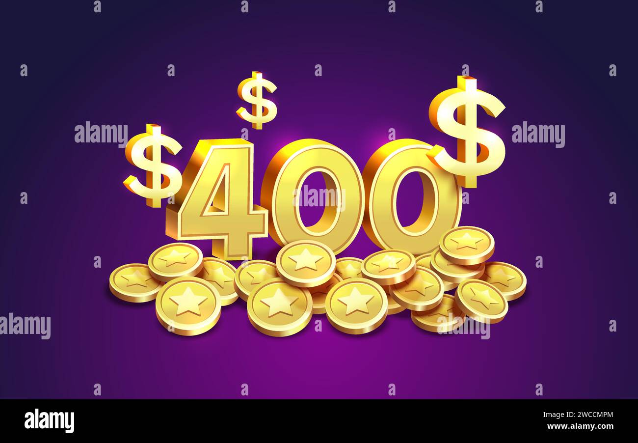 Cash back 400 dollar Percentage golden coins, financial save off ...