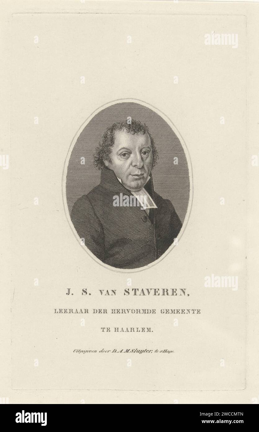 Portrait of Johannes Samuel van Staveren, Walraad Nieuwhoff, 1815 ...