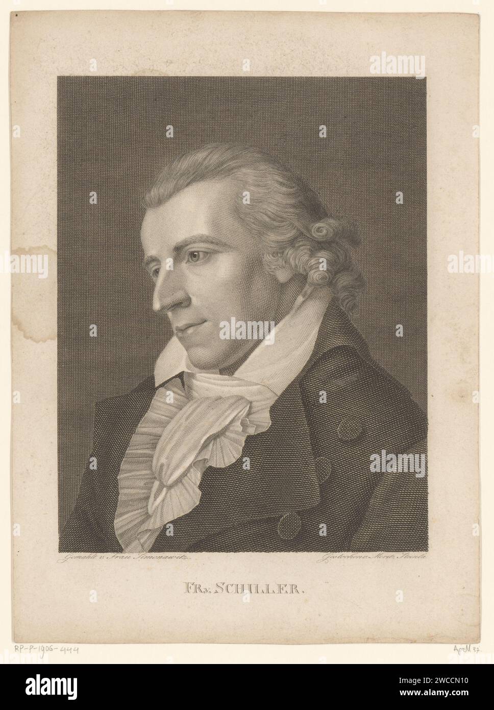 Portrait van Friedrich von Schiller, Moritz Steinla, after Ludovika ...