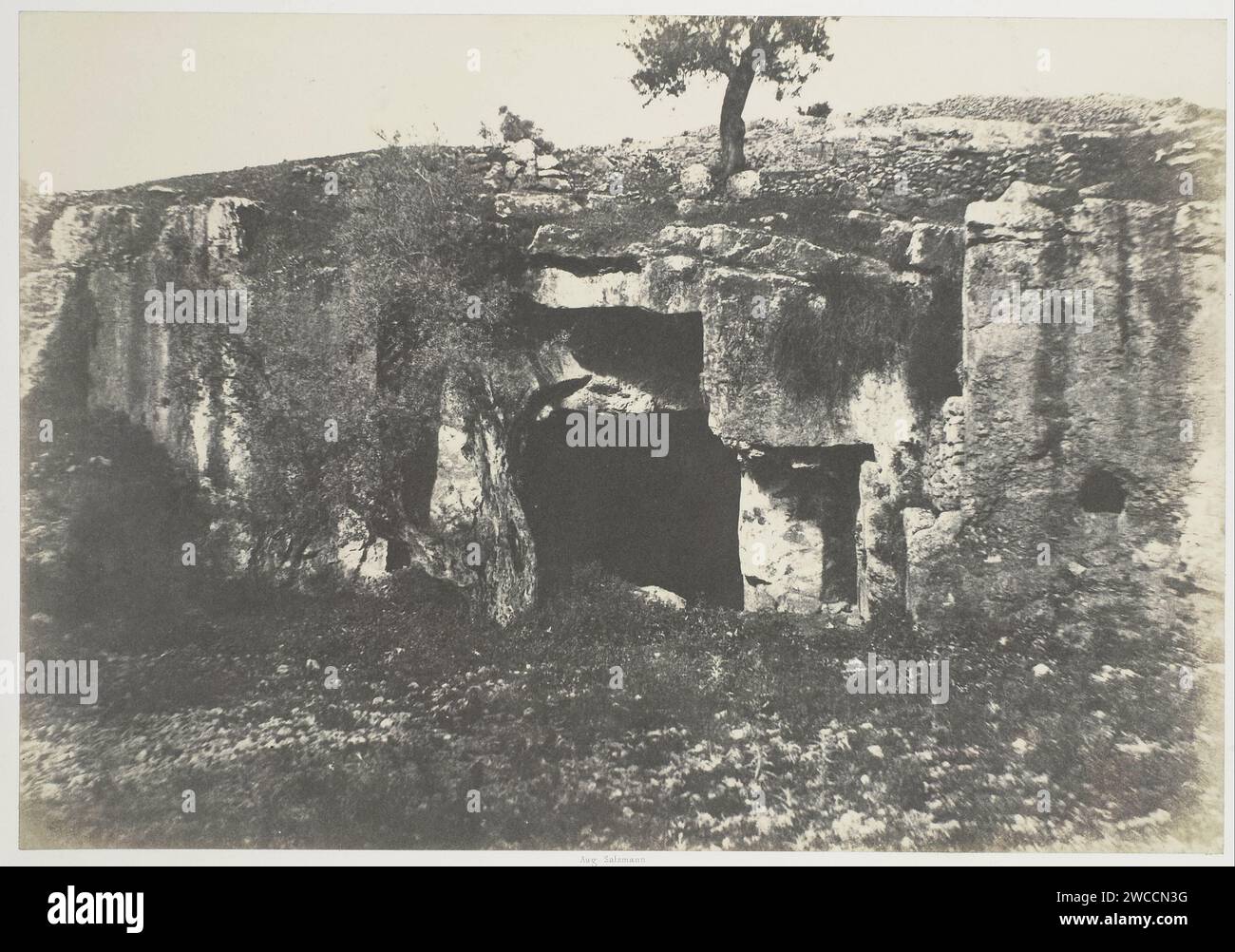 Burial place (cave) in the Josafat valley in Jerusalem, Auguste ...