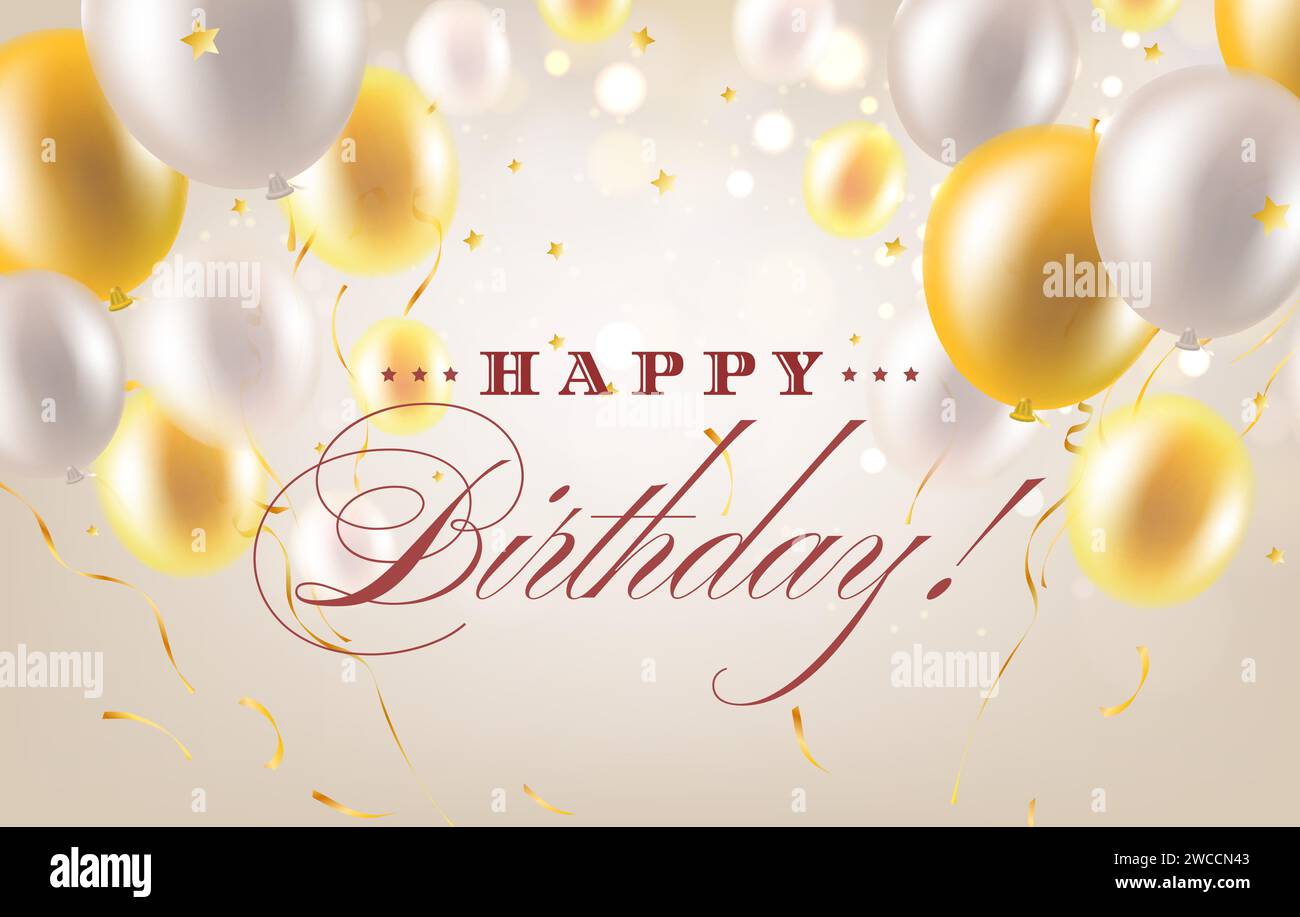 Party balloon bunch golden Stock Vector Images - Alamy