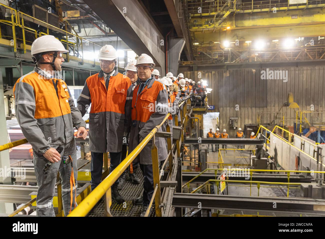 Dunkirk, France. 15th Jan, 2024. Matthieu Jehl, CEO of ArcelorMittal ...