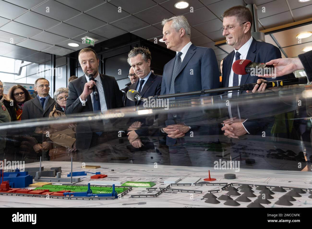 Dunkirk, France. 15th Jan, 2024. Matthieu Jehl, CEO of ArcelorMittal ...