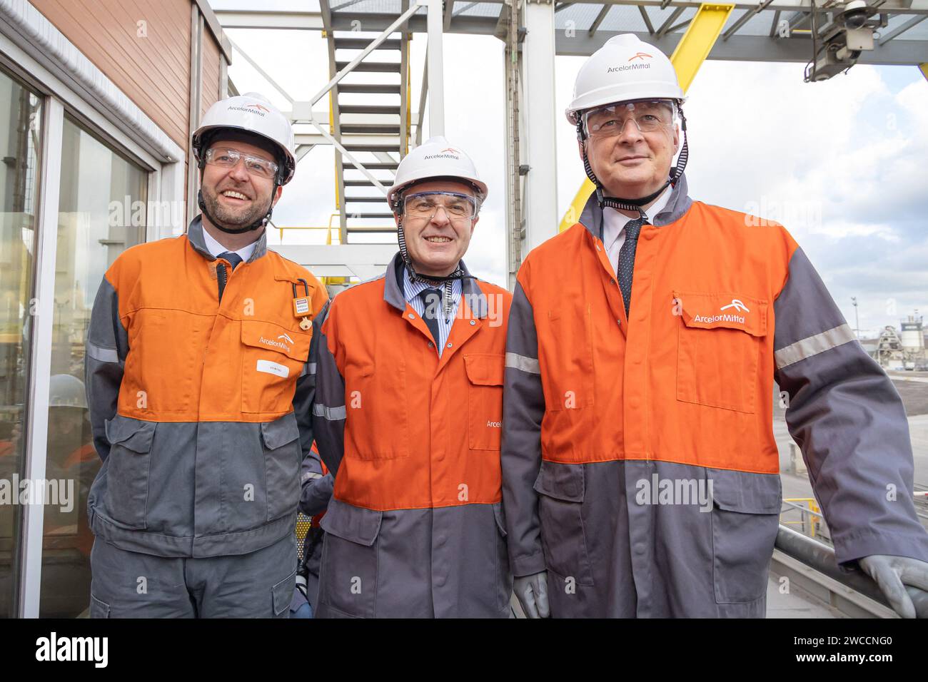 Dunkirk, France. 15th Jan, 2024. Matthieu Jehl, CEO of ArcelorMittal ...