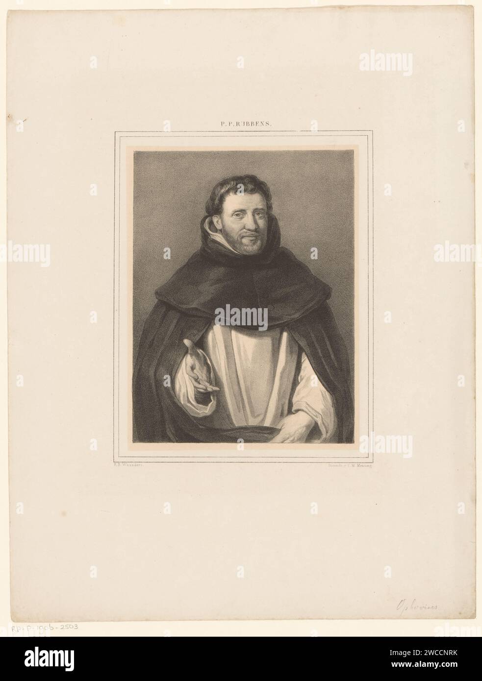 Portrait of Michael Ophovius, Franciscus Bernardus Waanders, after ...