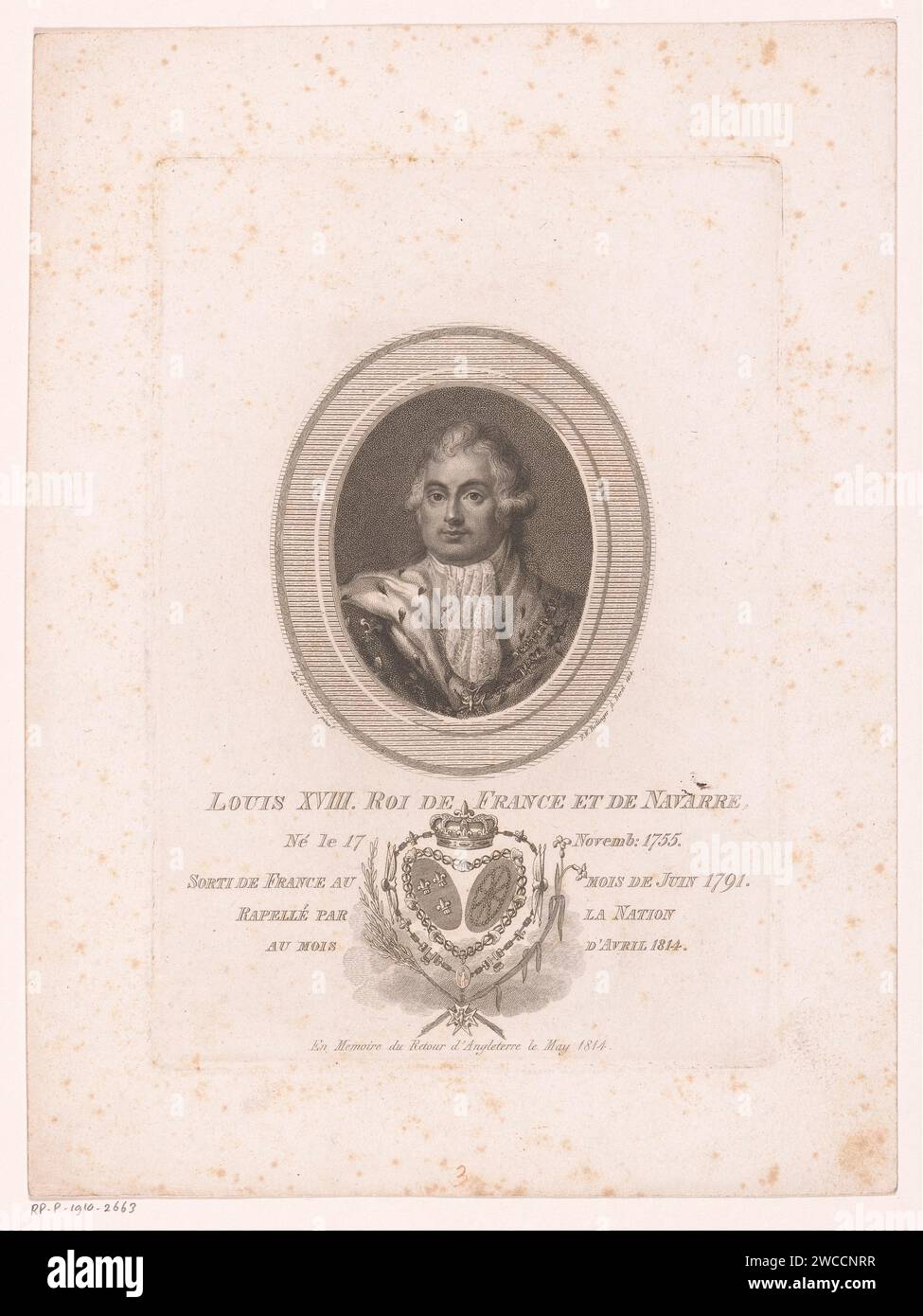 Portrait of Louis XVIII, King of France, Friedrich Wilhelm Bollinger ...