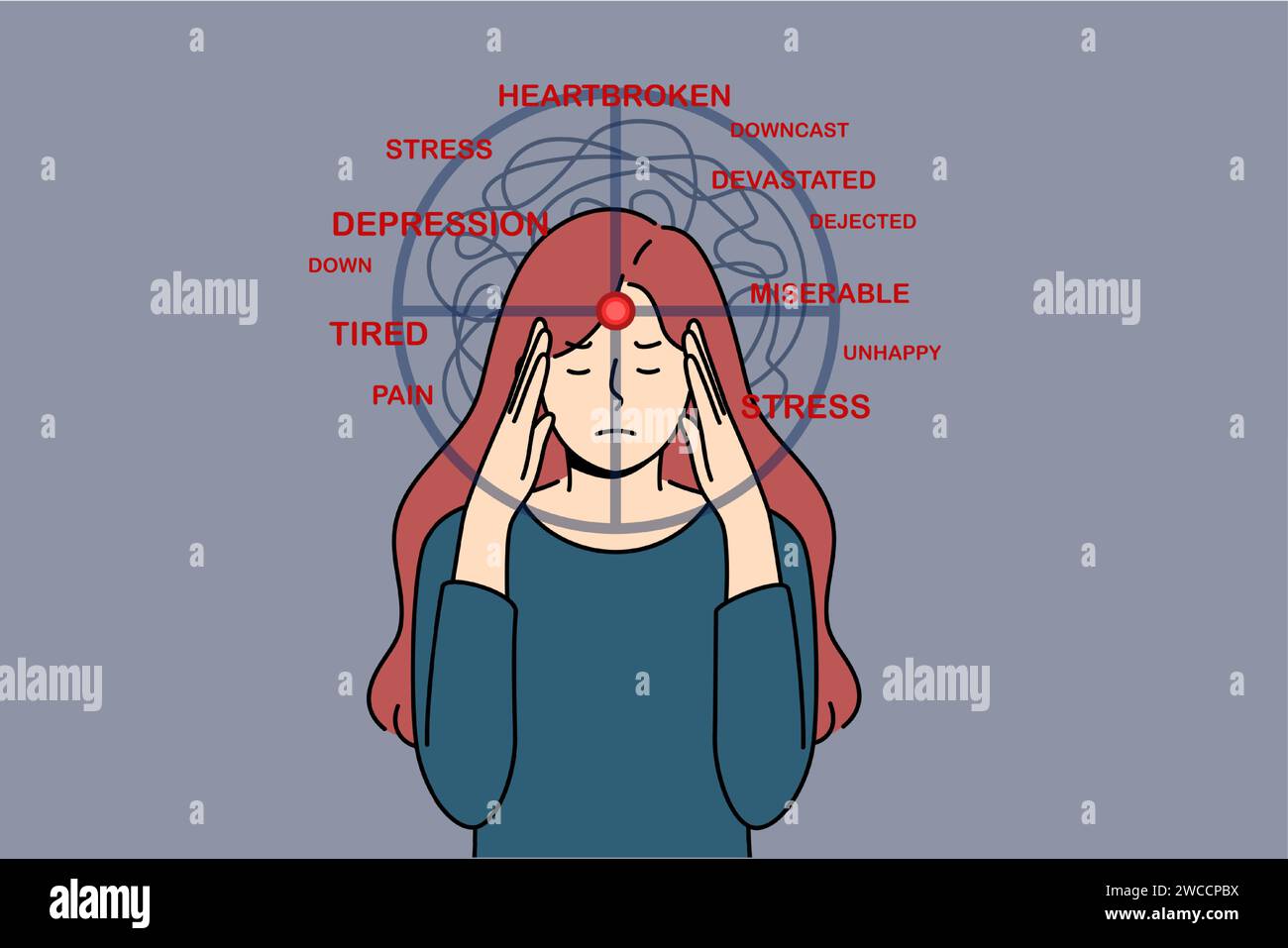 Woman clutching Stock Vector Images - Alamy