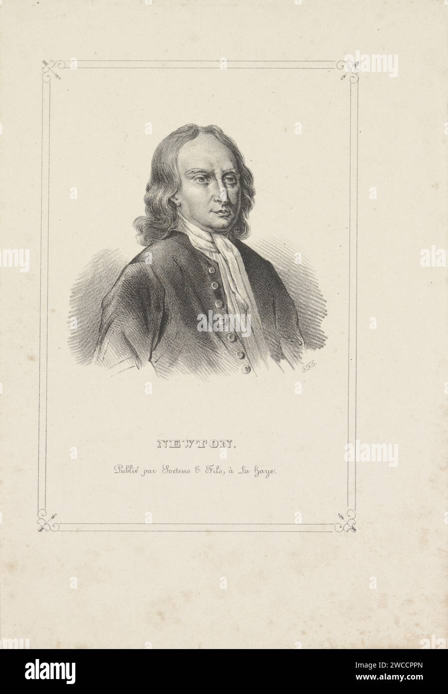 Portret Van Isaac Newton, Gerhard Frederick Eilbracht, c. 1837 - c ...