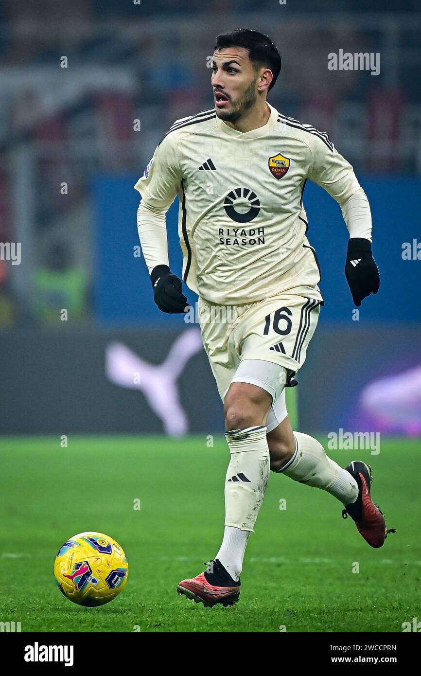 Milan, Italy, 14/01/2024, Leandro Paredes of As Roma in action during ...