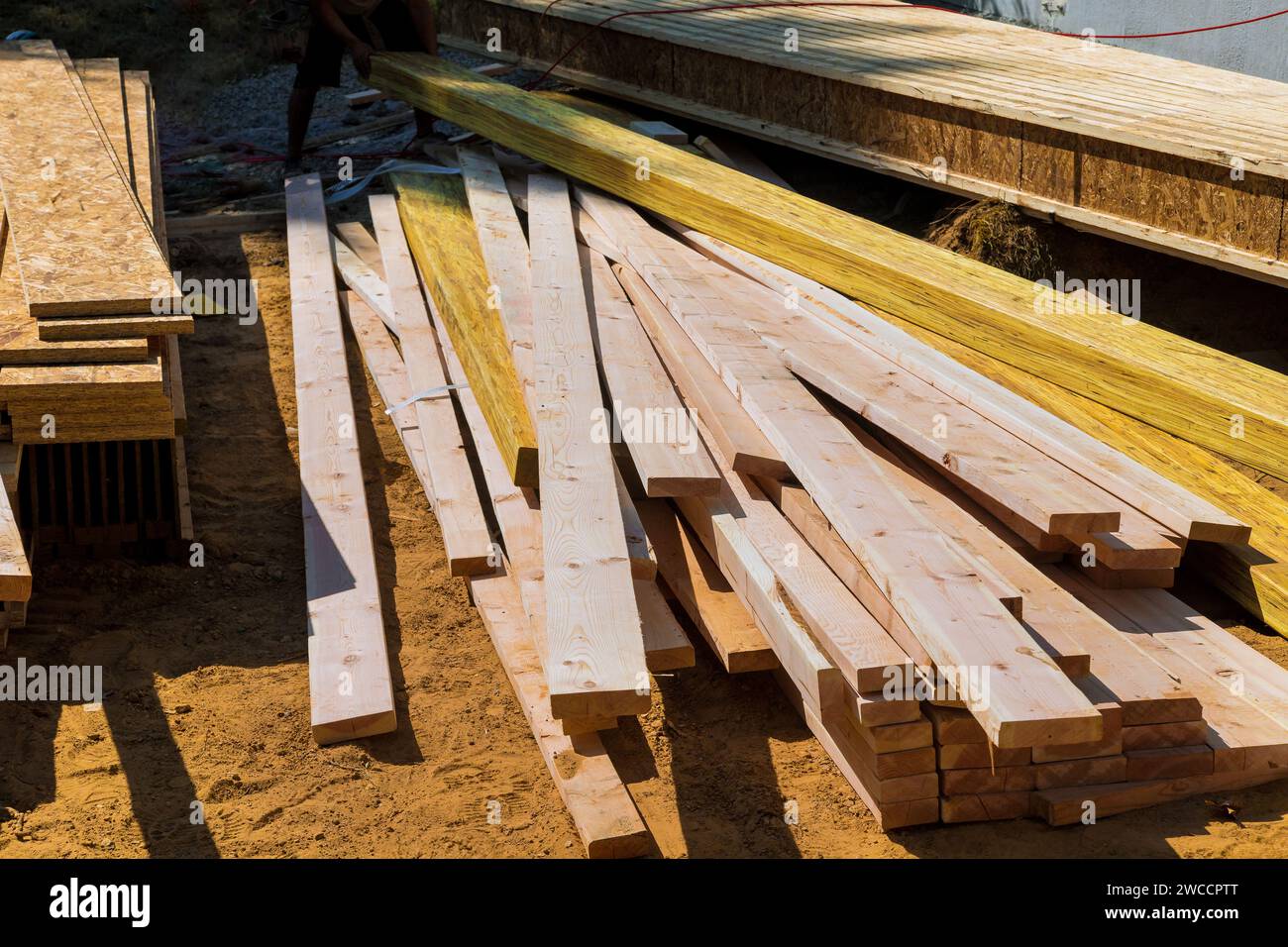 Materials for construction are available on construction site are ready ...