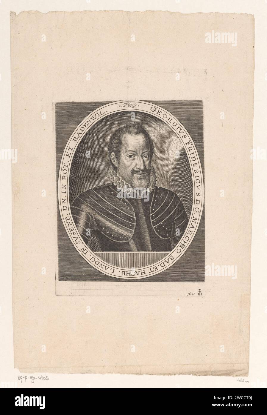 Portrait of Georg Frederik, Markgraaf van Baden, Jacob van der Heyden ...